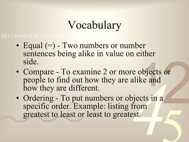 Comparing and ordering numbers | PPT