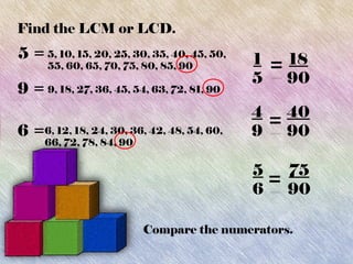 Comparing and ordering whole numbers and decimals | PPT