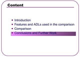 Comparing Architecture Description Languages | PPT