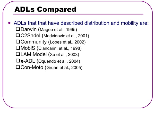 Comparing Architecture Description Languages Ppt