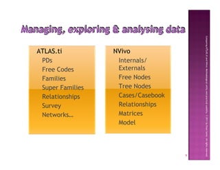 Comparing atlasti and nvivo methodological utility and practical usability | PDF | Desktop ...