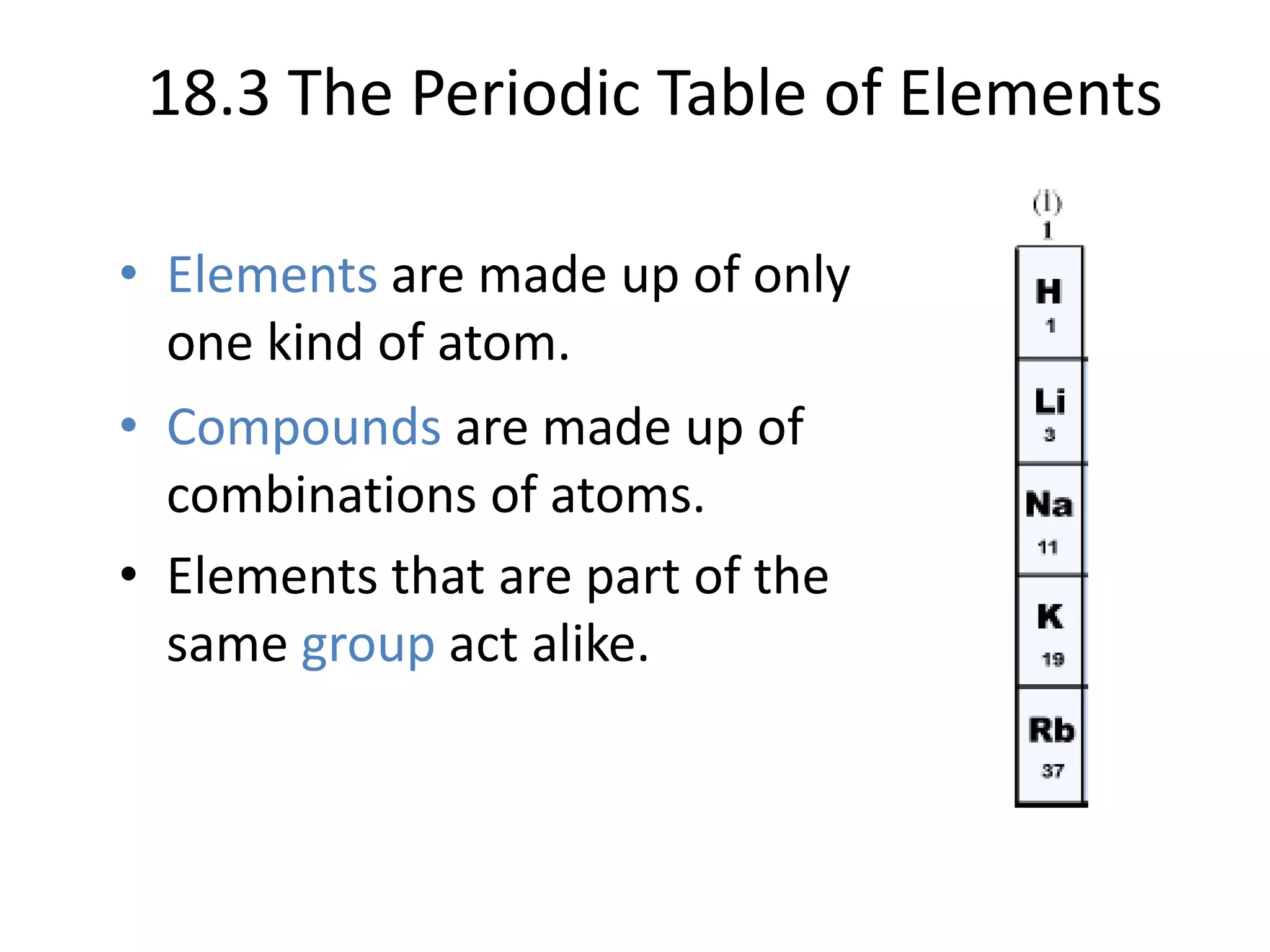 Comparing Atoms and Periodic Table | PPT