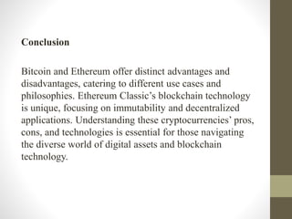 Comparing Bitcoin Vs. Ethereum - Pros and Cons and a Look into Ethereum ...
