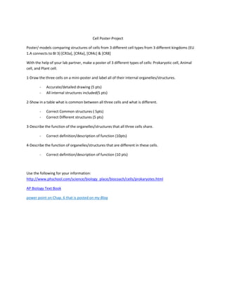 Comparing cell poster project | DOCX