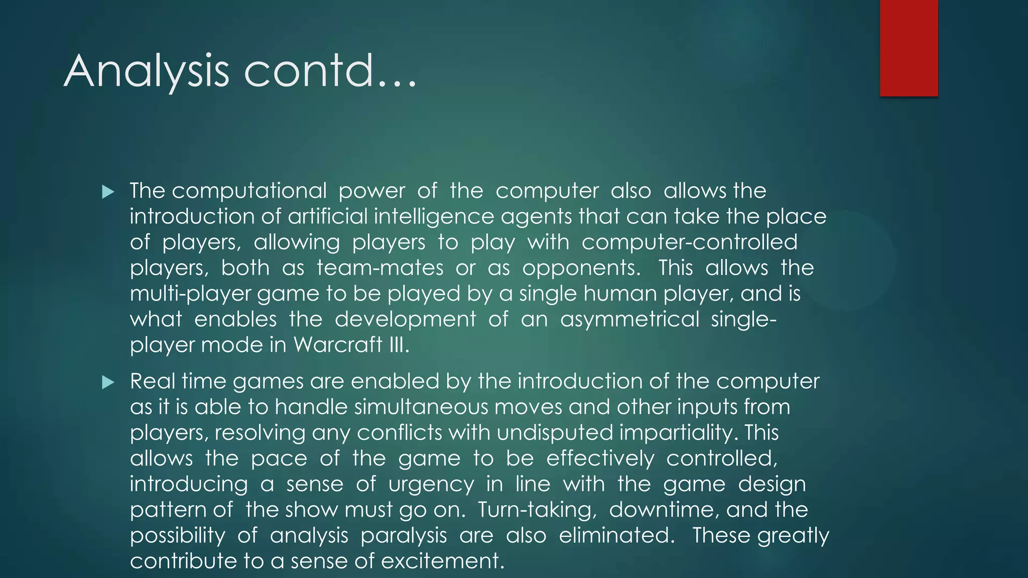 Comparing computer and traditional games | PPTX