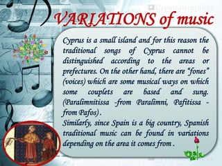 Comparing cyprus and spanish traditional music | PPT