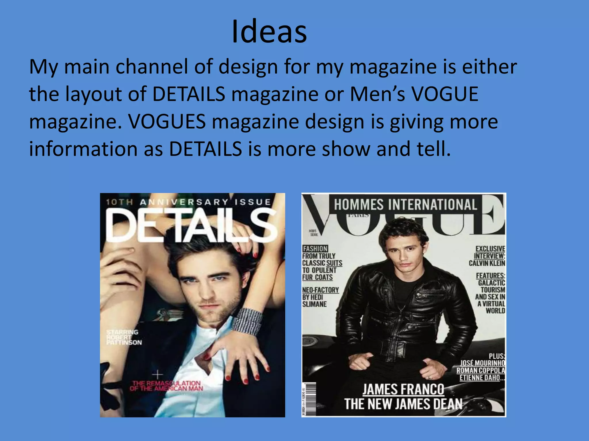 Comparing designs within magazine | PPTX