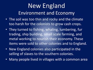 Comparing english colony regions | PPTX