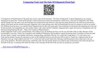 Utnapishtim Flood Story