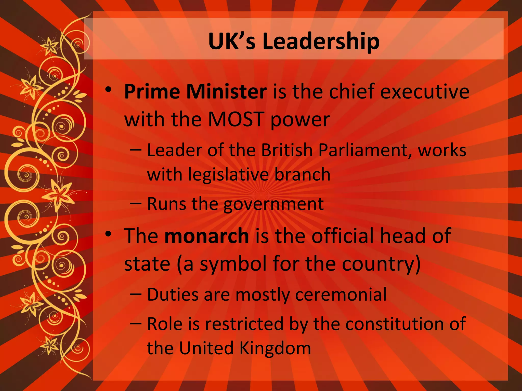 Comparing european governments united kingdom russia germany 2012 | PPT