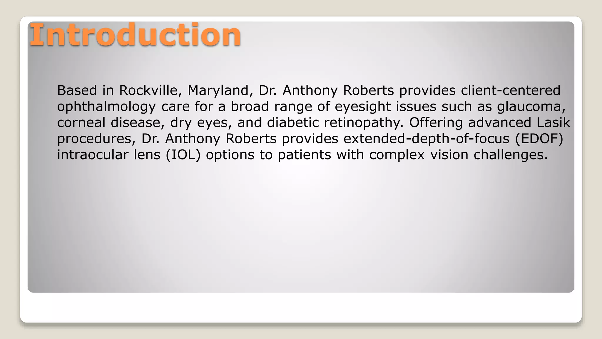 Comparing Extended-Depth-Of-Focus and Multifocal IOLs | PPTX