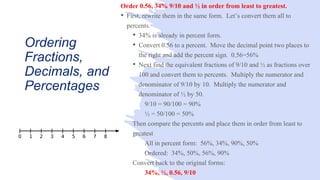 Comparing Fractions Decimals and Percentages | PPTX