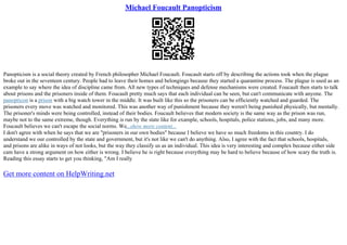 Comparing Foucault And Panopticism | PPT