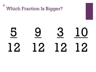 Comparing fractions | PPTX