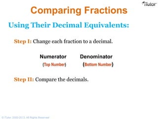 Comparing Fractions | PPTX