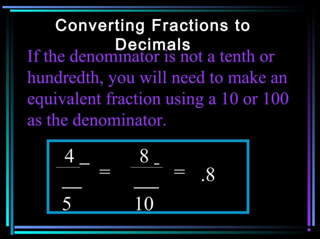 Comparing fractions and decimals | PPT | Standardized Testing ...