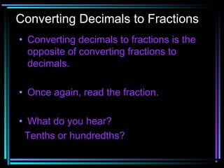Comparing fractions and decimals | PPT | Standardized Testing ...