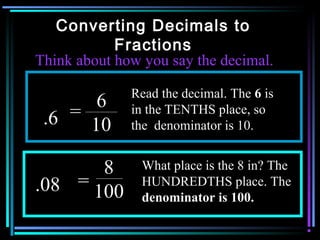 Comparing fractions and decimals | PPT | Standardized Testing ...