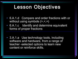 Comparing fractions and decimals | PPT