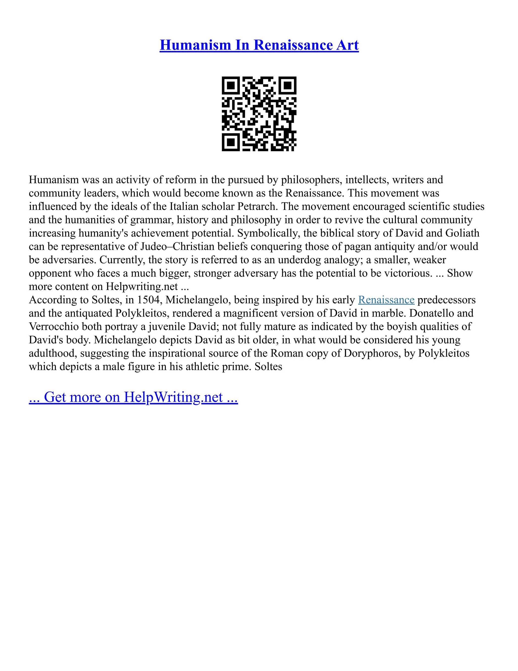 Comparing Gothic Art To Renaissance Art | PDF