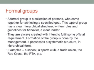 Compare and contrast types of Groups .pptx
