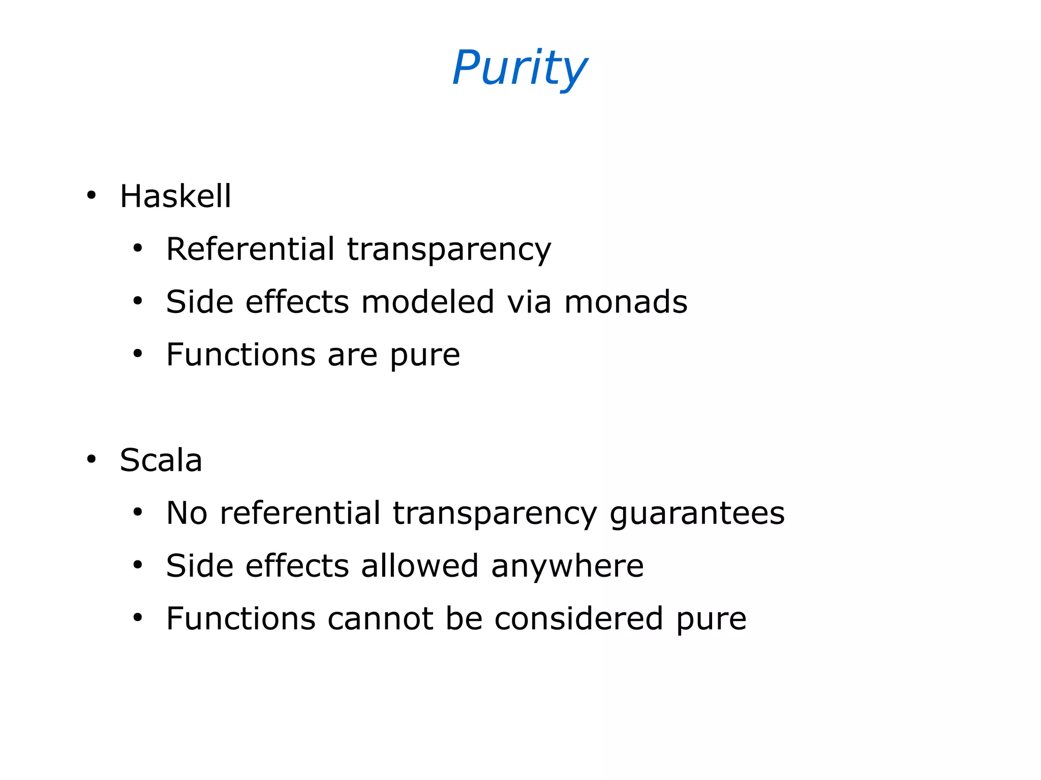 Comparing Haskell & Scala | PPT