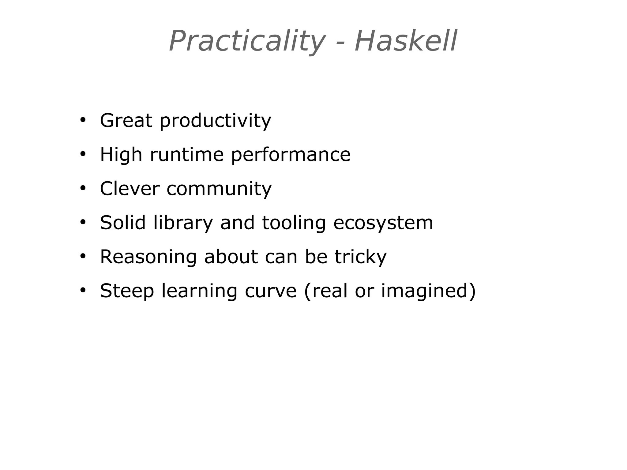 Comparing Haskell & Scala | PPT