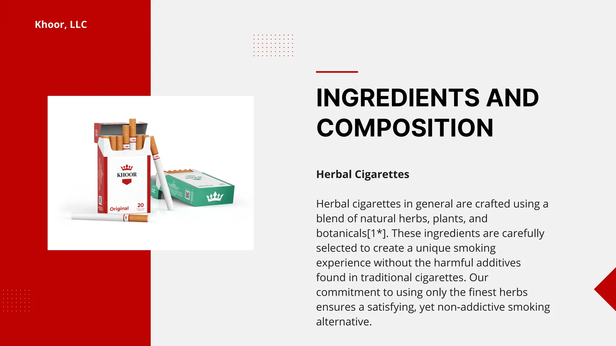 Comparing Herbal Cigarettes to Traditional Tobacco | PDF