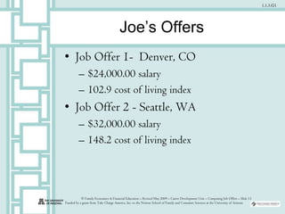 Comparing Job Offers PowerPoint Presentation | PPT | Business ...
