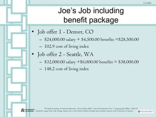 Comparing Job Offers PowerPoint Presentation | PPT | Business ...