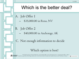 Comparing Job Offers PowerPoint Presentation | PPT | Business ...