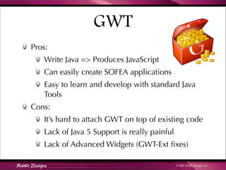 Comparing Flex, Grails, GWT, Seam, Struts 2 and Wicket | PPT