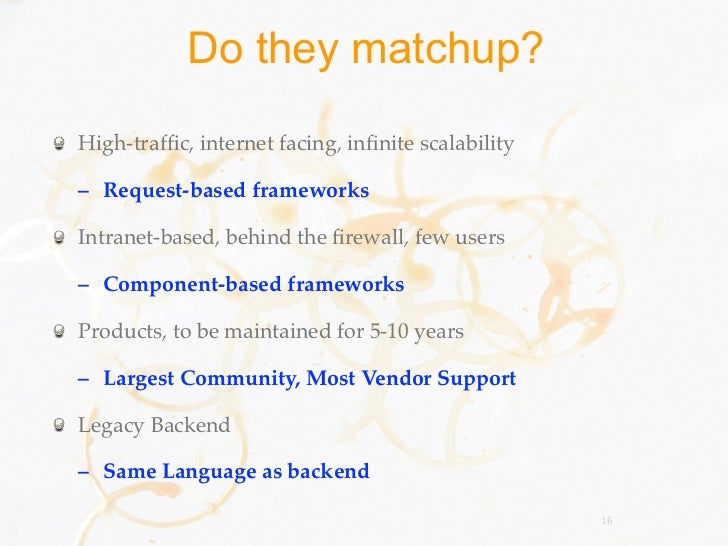 Comparing JVM Web Frameworks - Devoxx 2010 Comparing JVM Web Frameworks - Devoxx 2010