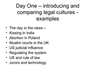 Comparing legal cultures - student copy, by Joxerramon Bengoetxea | PPT