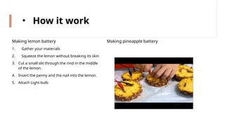 Comparing lemon battery &pineapple battery.pptx