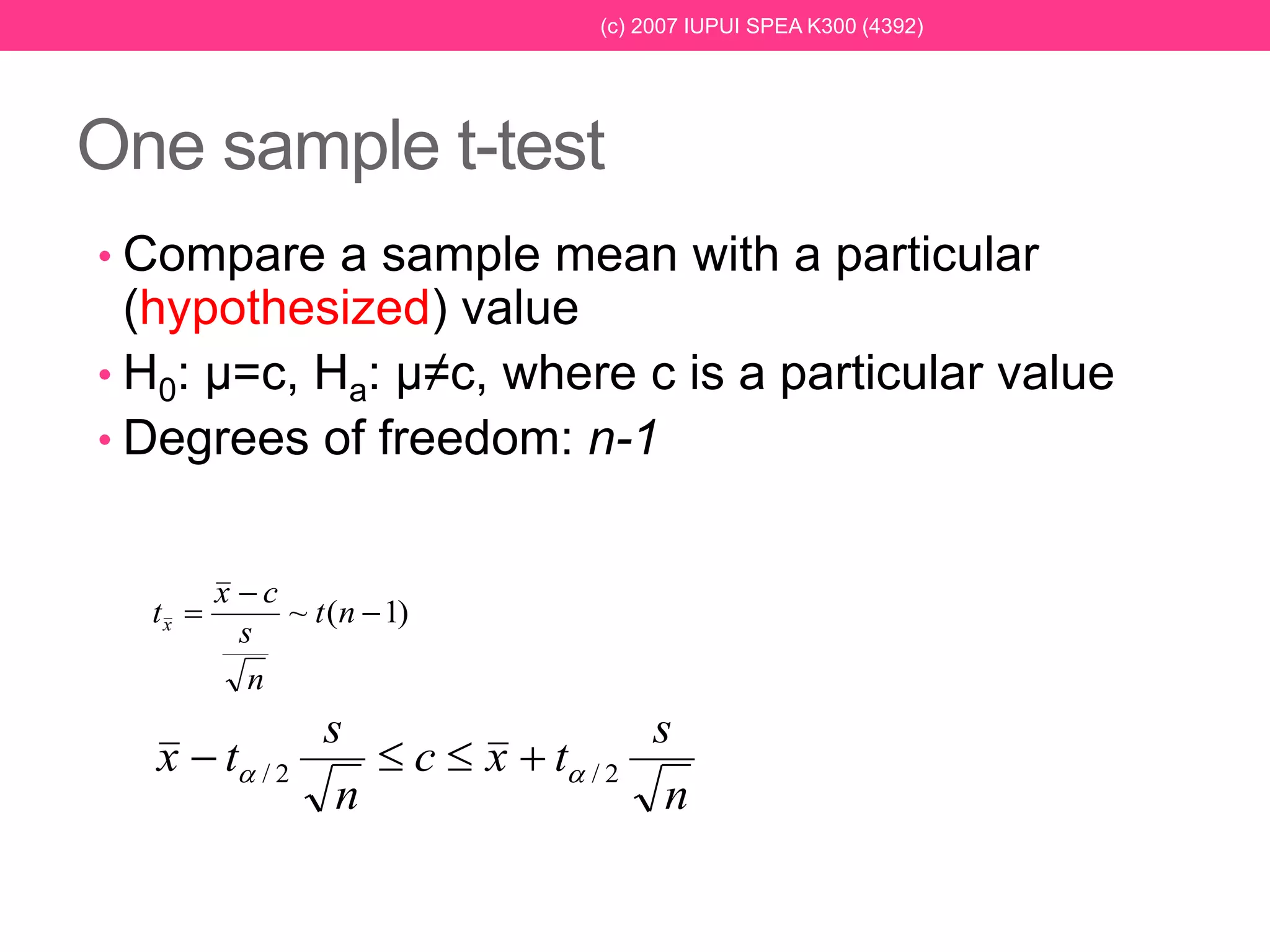 Comparing means | PPTX