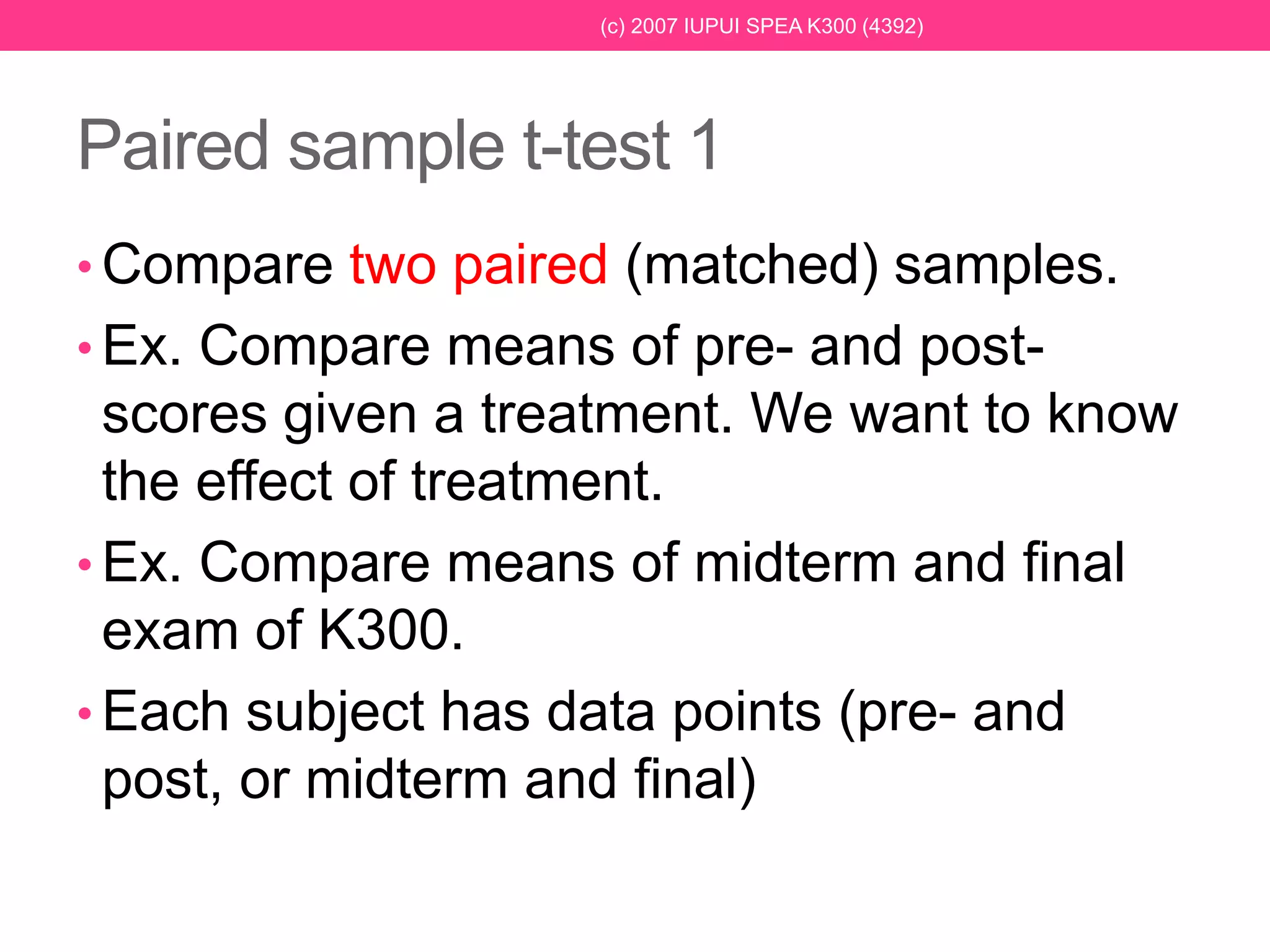 Comparing means | PPTX