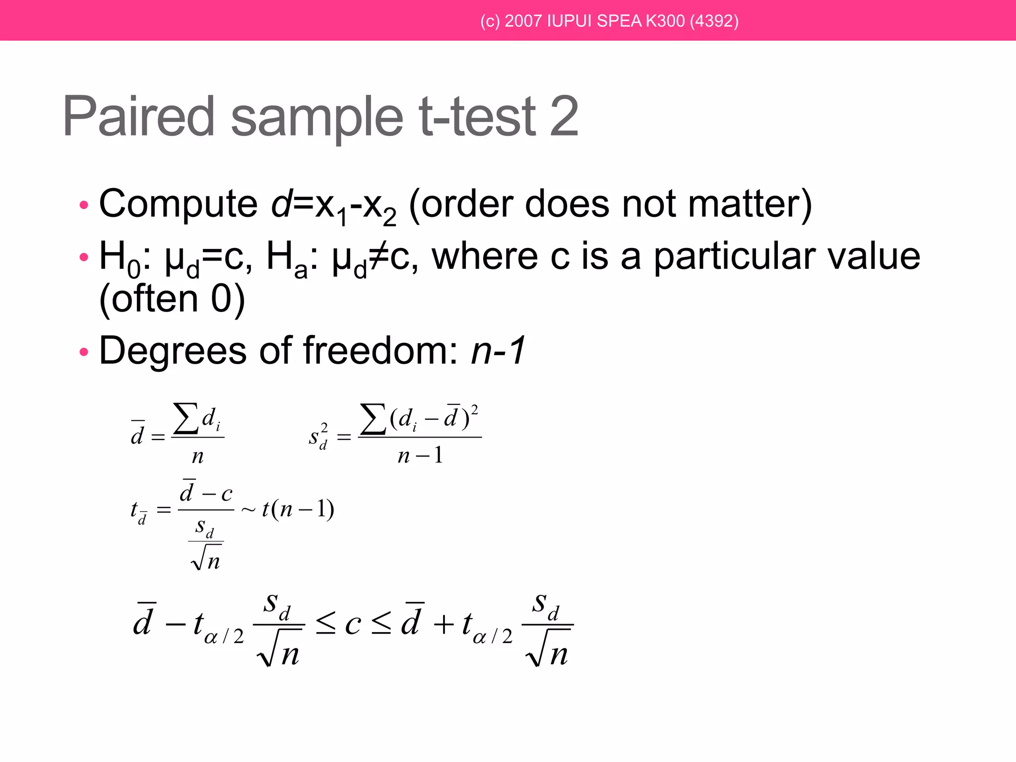 Comparing means | PPTX