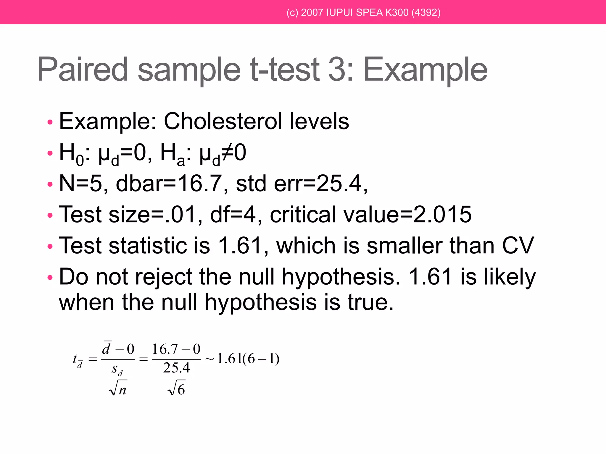 Comparing means | PPTX