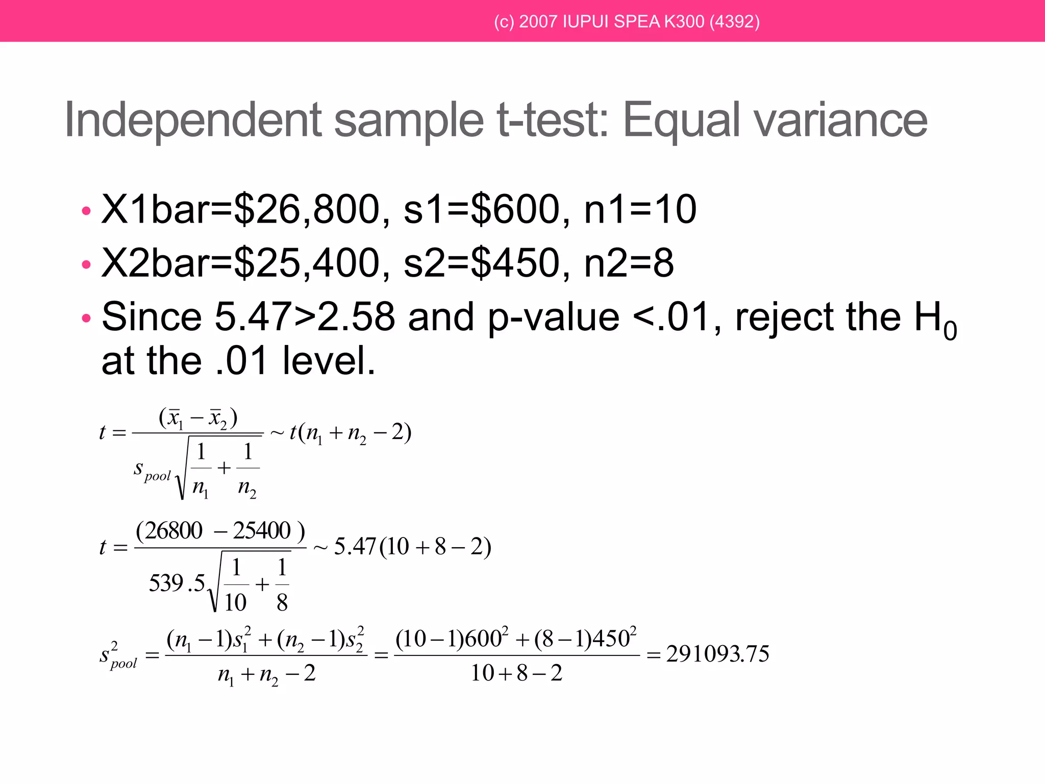Comparing means | PPTX
