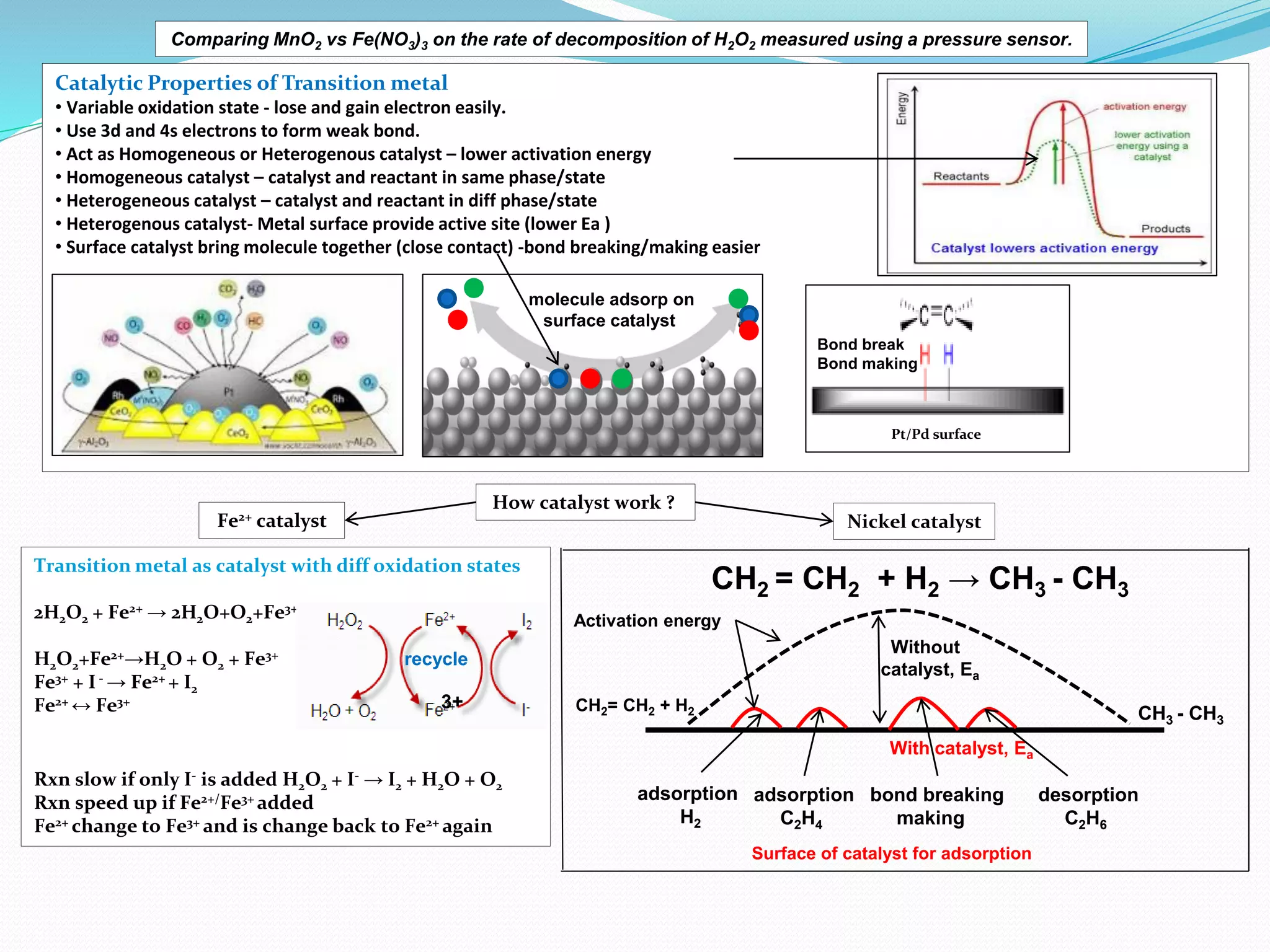 IA on effectiveness of different types of catalysts MnO2 vs Fe(NO3)3 on ...