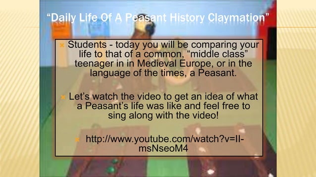 Comparing Modern to Medieval Teenager Life | PPTX