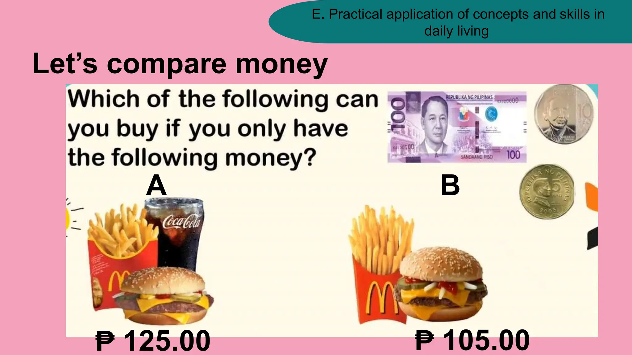comparing money.pptx Best for lesson in math | PPTX