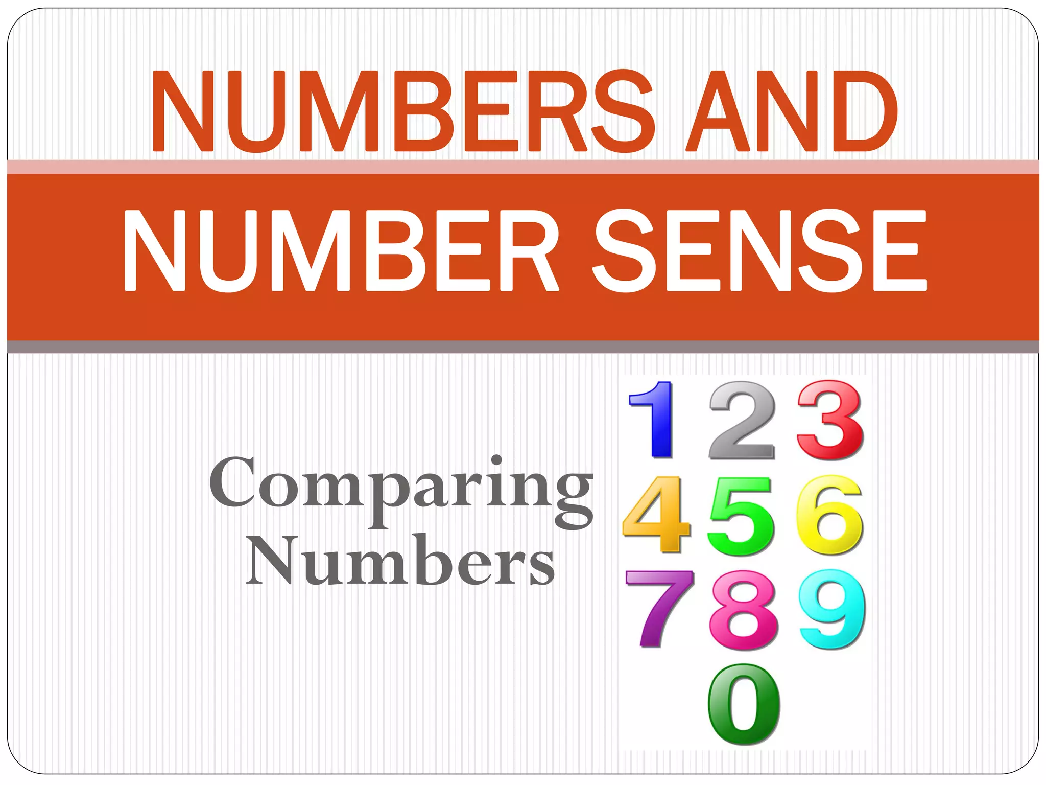 Numbers and Number Sense: Comparing Numbers | PDF