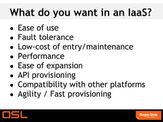 Comparing open source private cloud platforms | PPT
