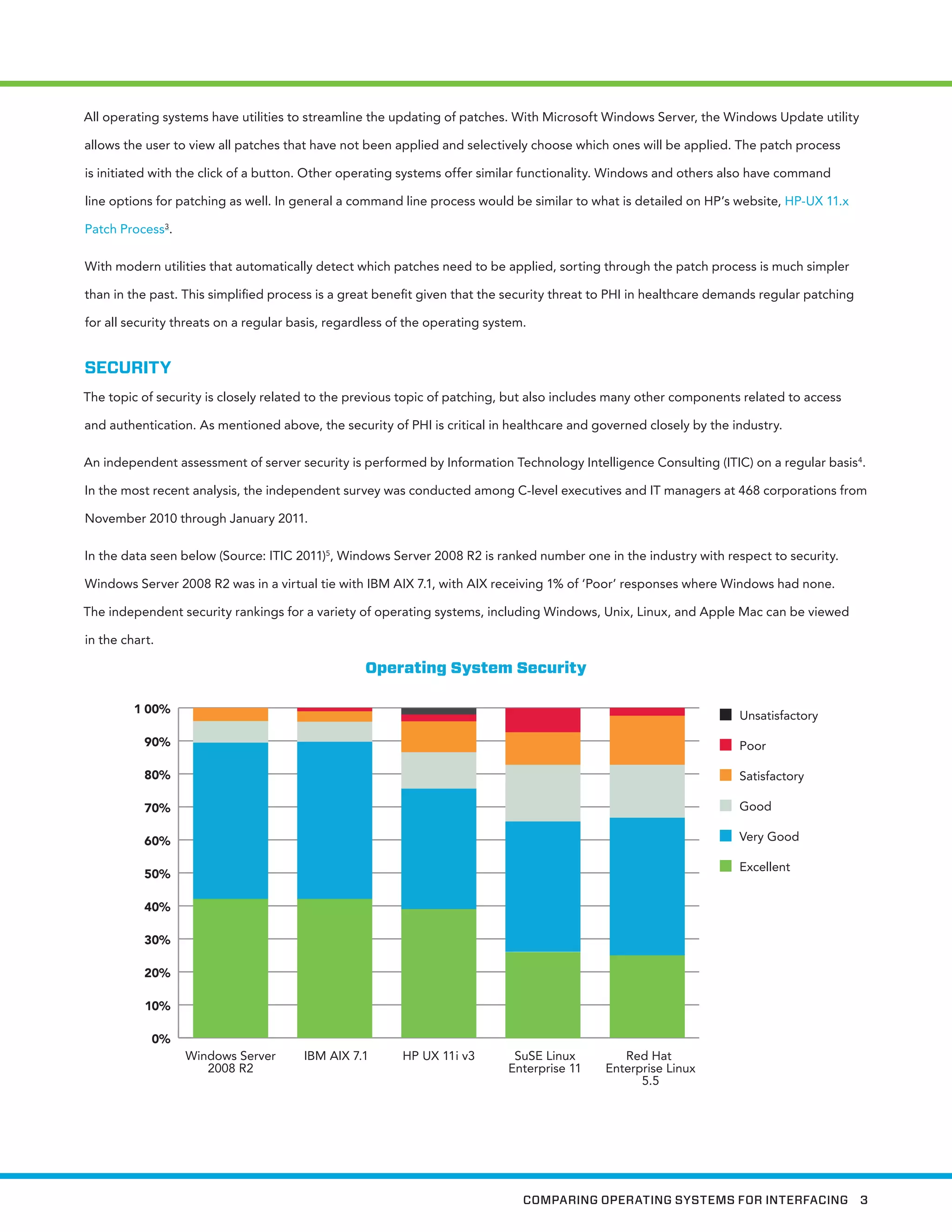 Comparing Operating Systems For Interfacing Pdf Operating Systems