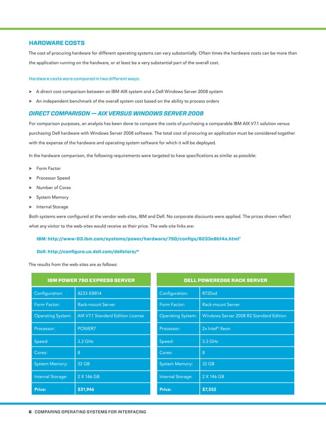 Comparing Operating Systems For Interfacing Pdf Operating Systems