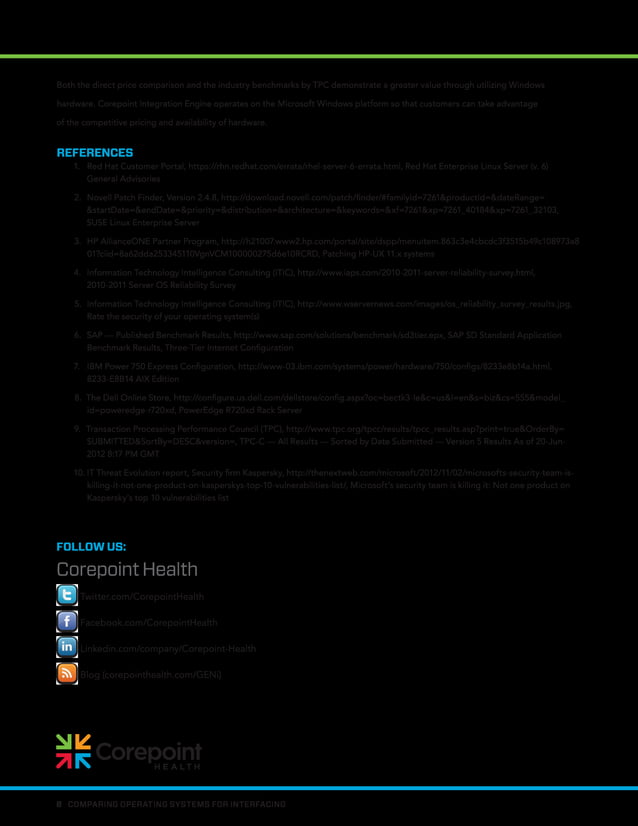 Comparing Operating Systems For Interfacing Pdf Operating Systems