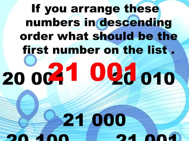 Comparing Ordering Numerals for Elementary Pupils | PPTX