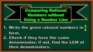 Comparing & ordering rational numbers | PPTX